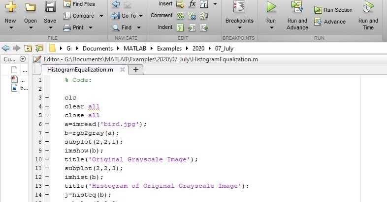 Matlab Code For Histogram Equalization On Grayscale Image Matlab Programming