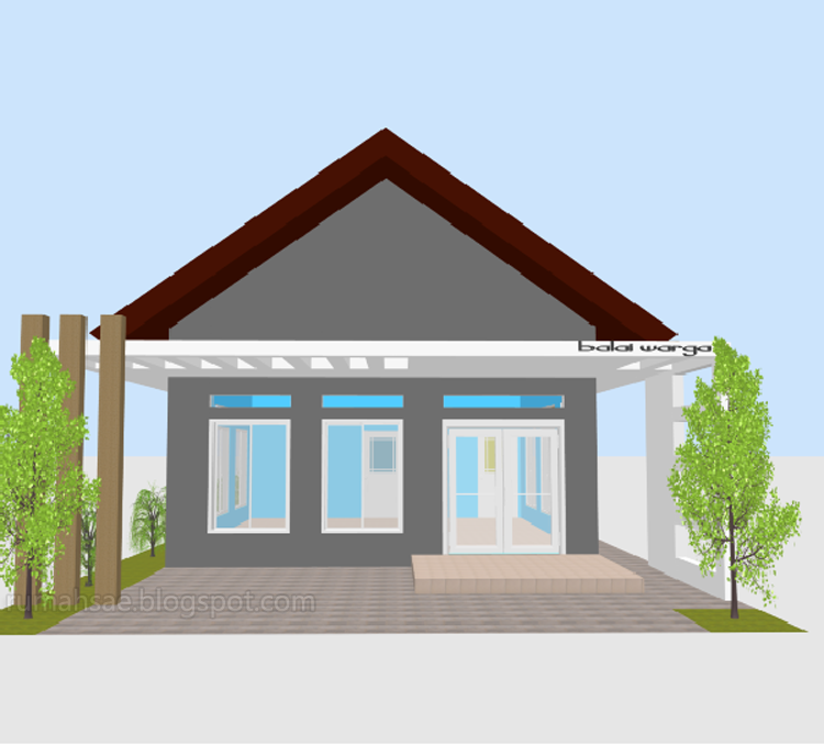 Desain Balai Warga Elegan - Rumah Sae