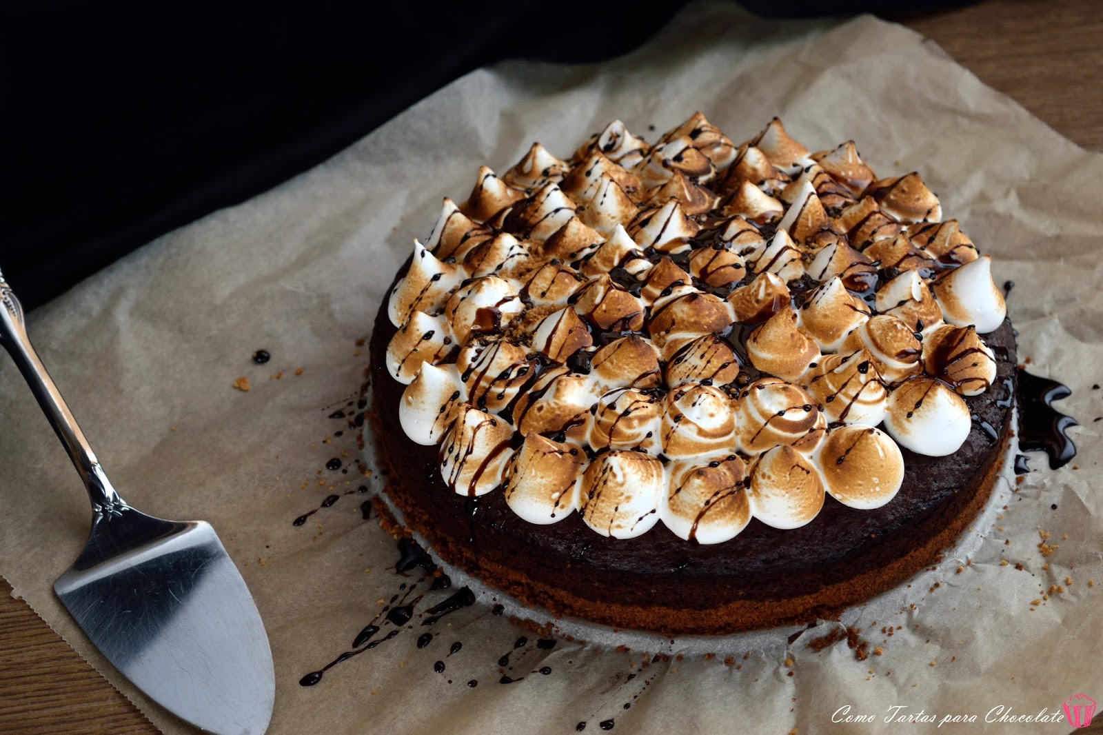 Tarta S'more - Como Tartas para Chocolate