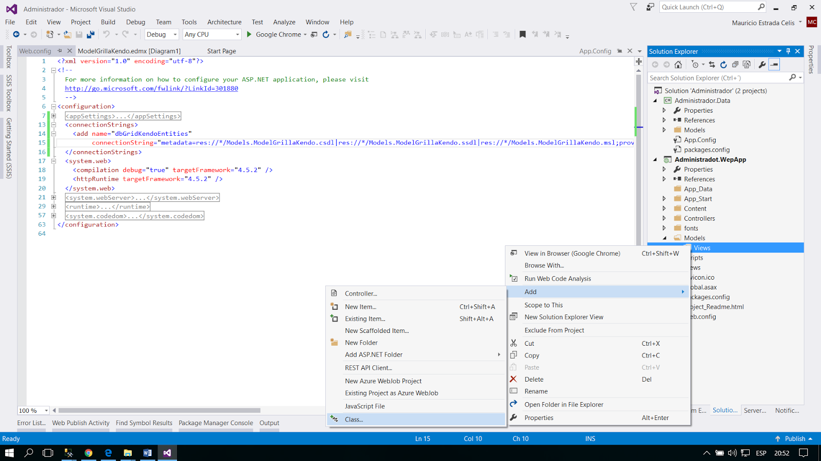 Programación Net Sql Server Crud Kendo Grid Aspnet Mvc Con Entity Framework A Sql Server