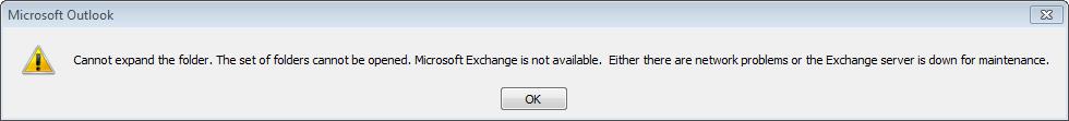 Lets Exchange: Cannot expand the folder. The set of folders cannot be ... Lets Exchange: Cannot expand the folder. The set of folders cannot be ...