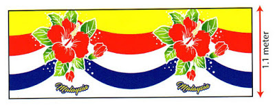 Pembekal Bendera Borong: Banner Bunga Raya Malaysia (PSSB-0309)