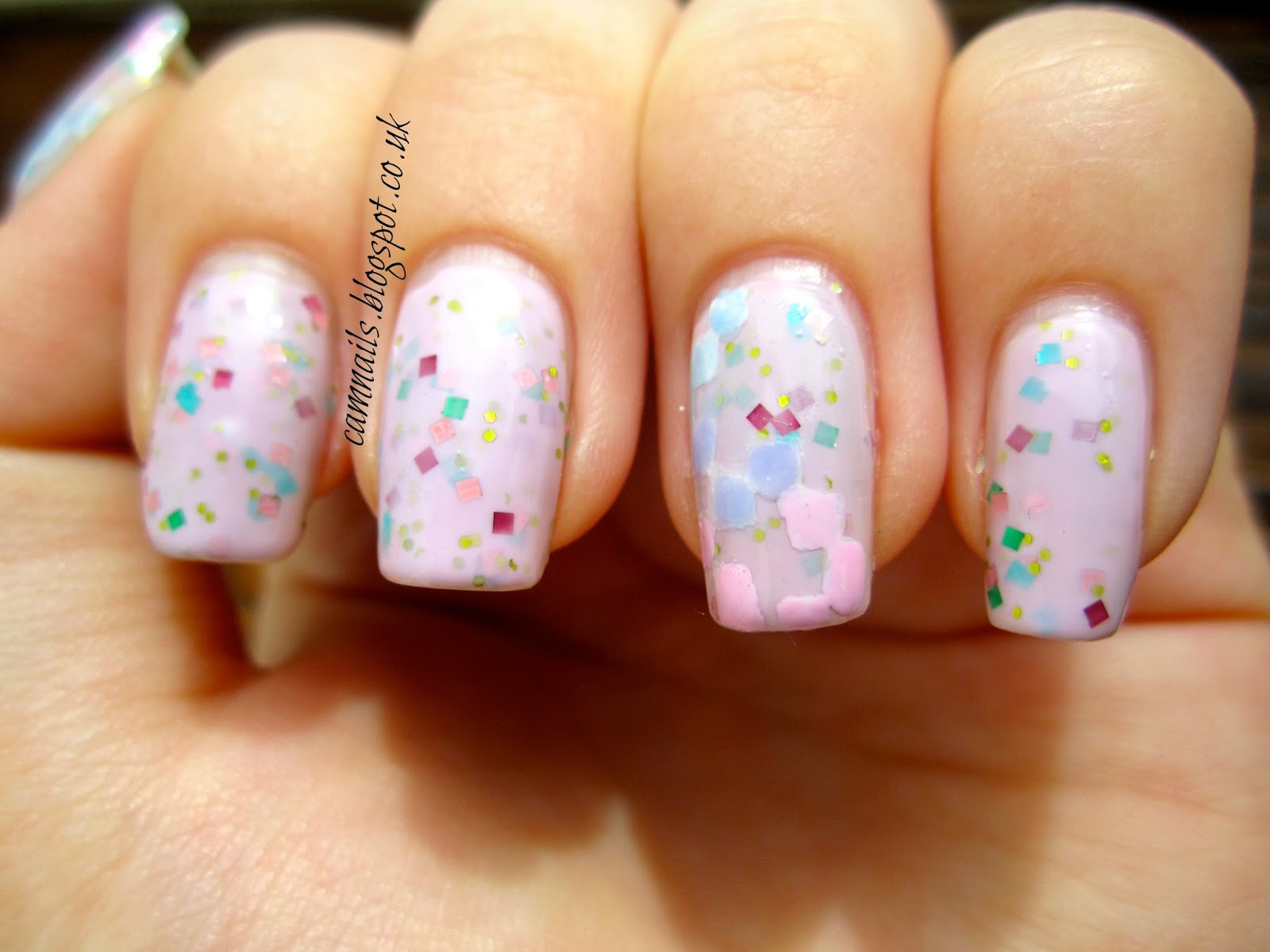 Cambridge Nails: Pastel Pixellation Nail Art