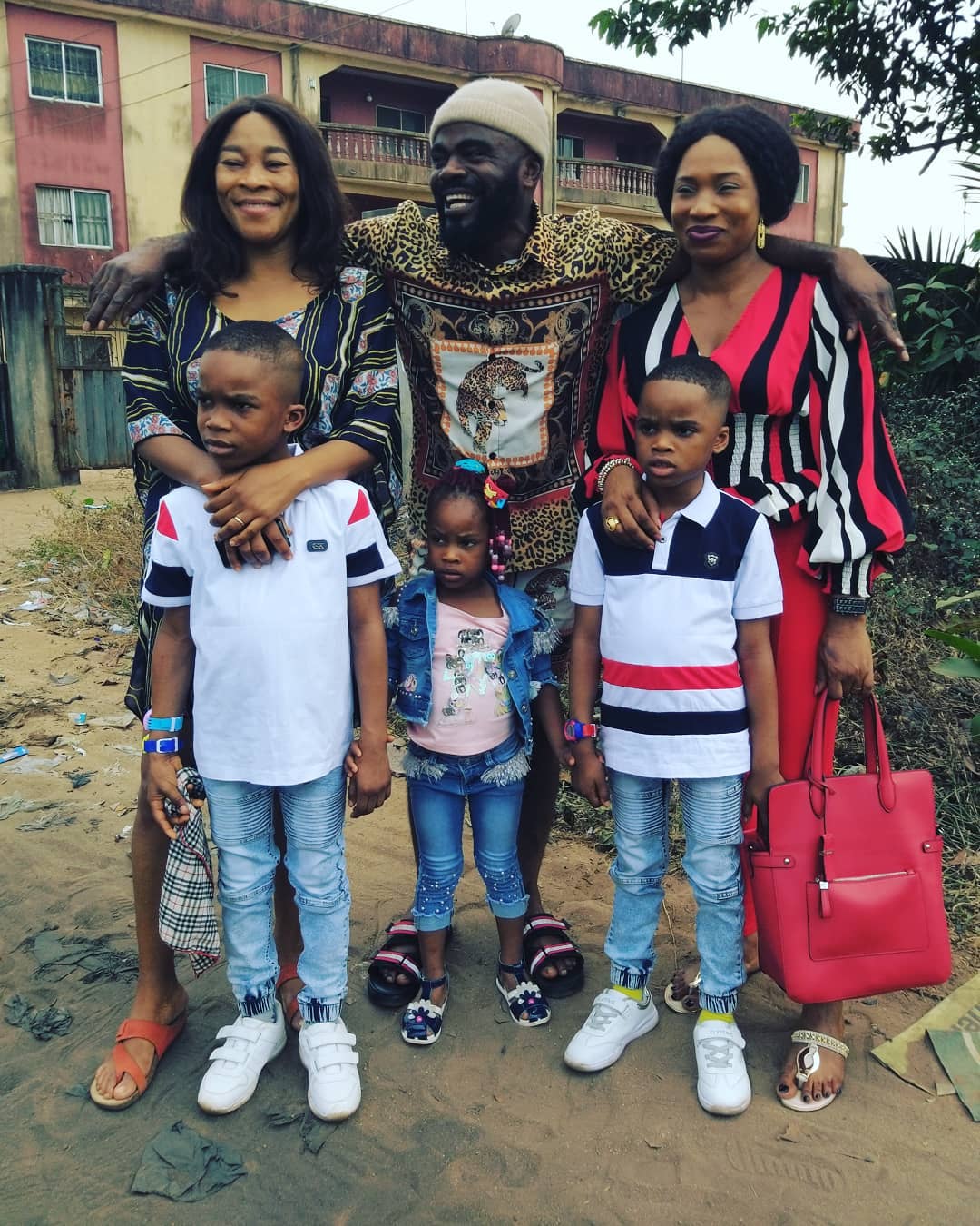 Chief imo and his screen wife, Maggi and his real wife