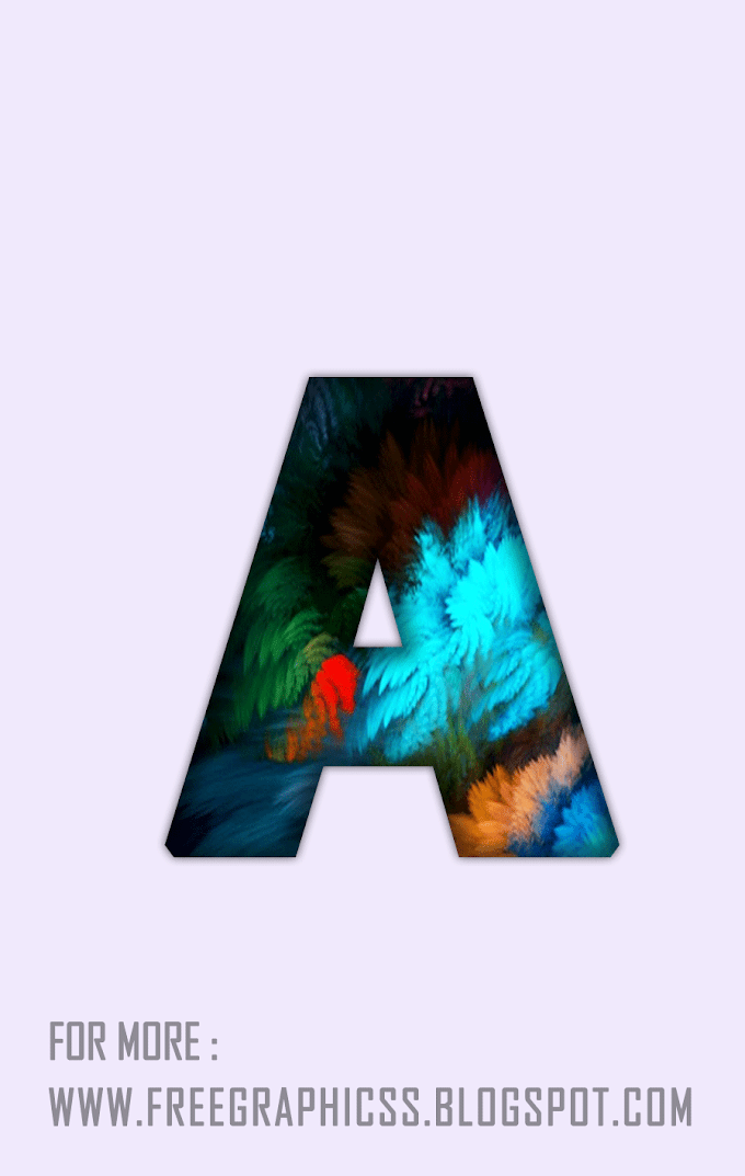 Colorful WORDS design Free Alphabets graphic design download