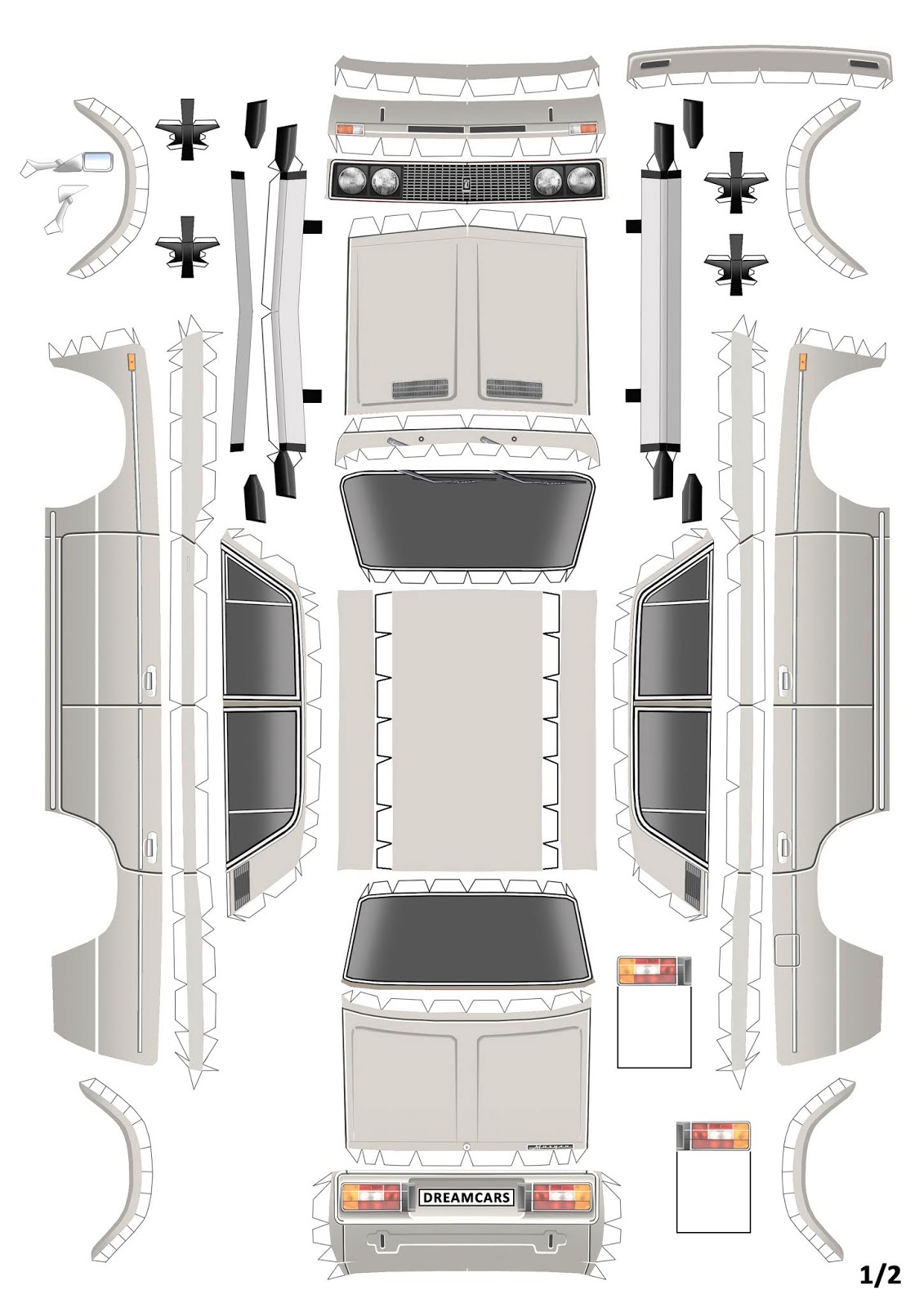 DreamCarsPro: DIY Lada 1600 VAZ-2106 Zhiguli Paper Model
