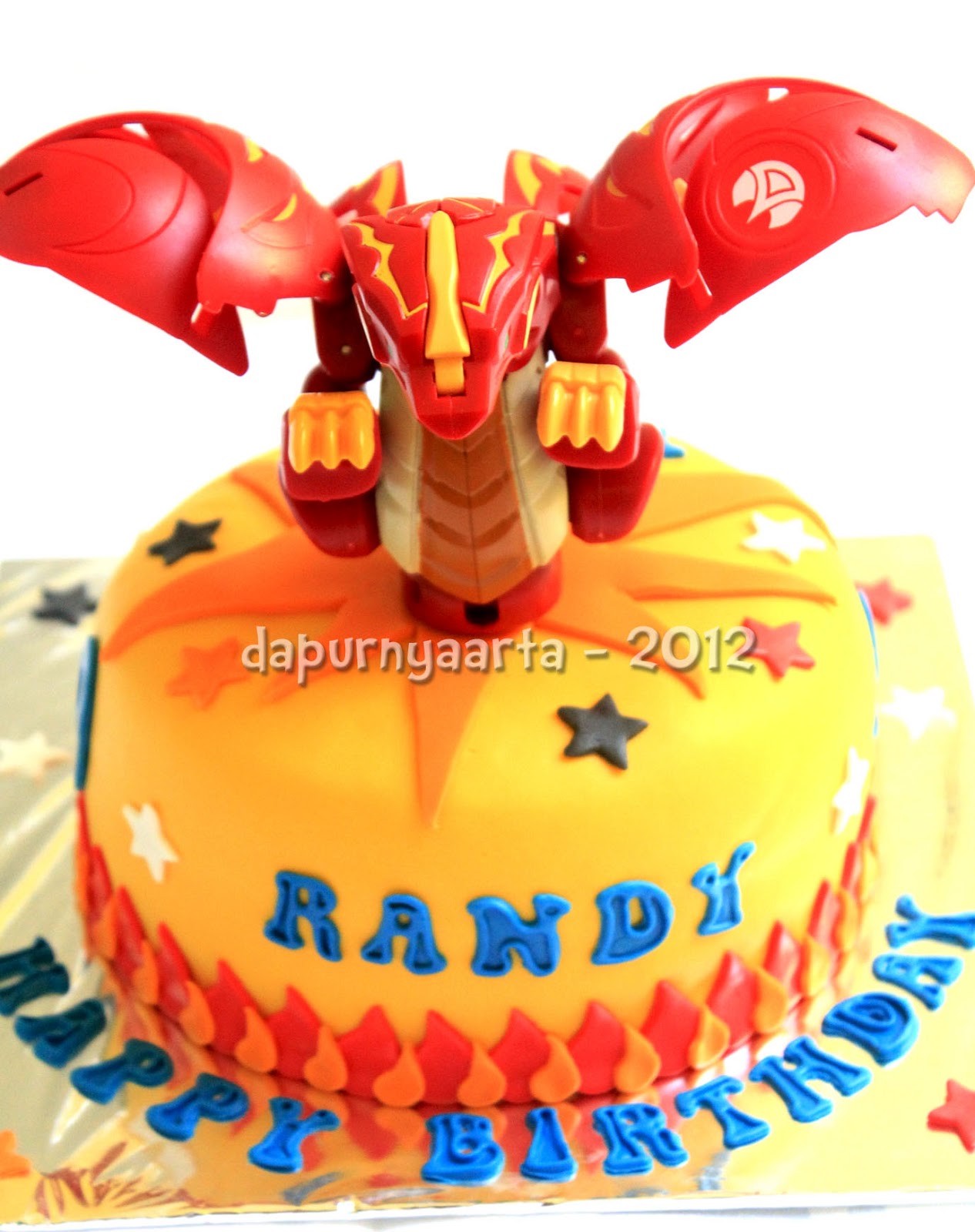 Dapurnya Arta: Bakugan's Birthday Cake for Randy