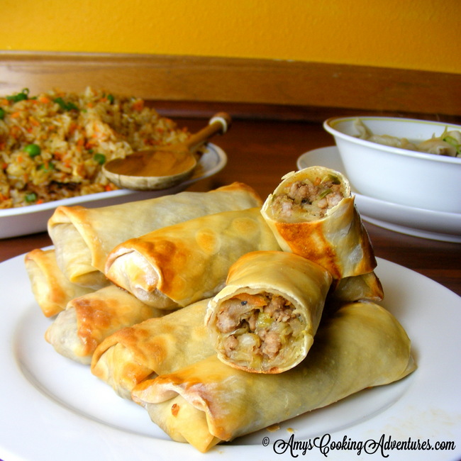 Baked Pork Egg Rolls