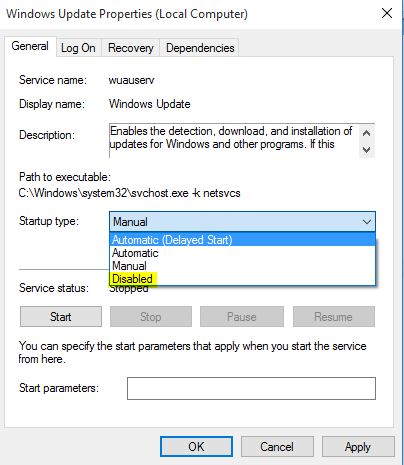 How to off windows 10 Update - Point Track