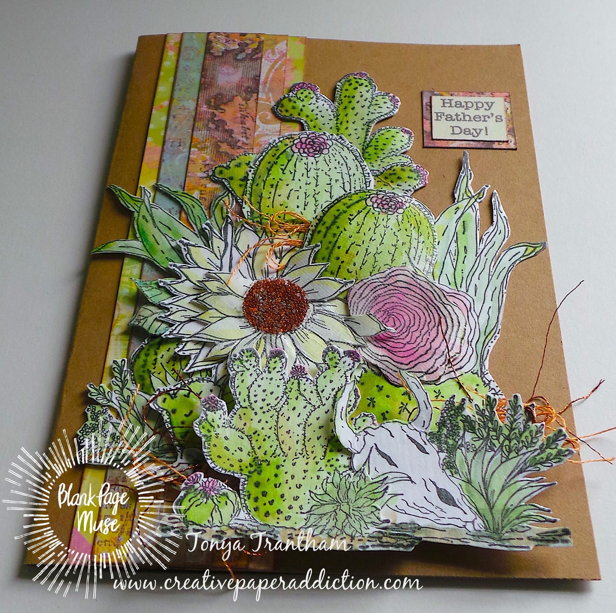 Blank Page Muse: Happy Father's Day Cactus Card