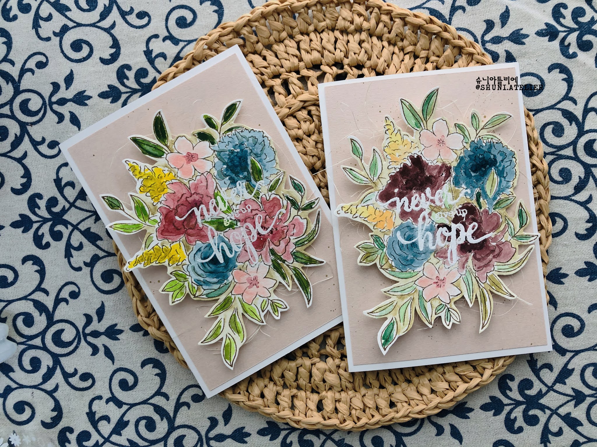 Floral cluster card