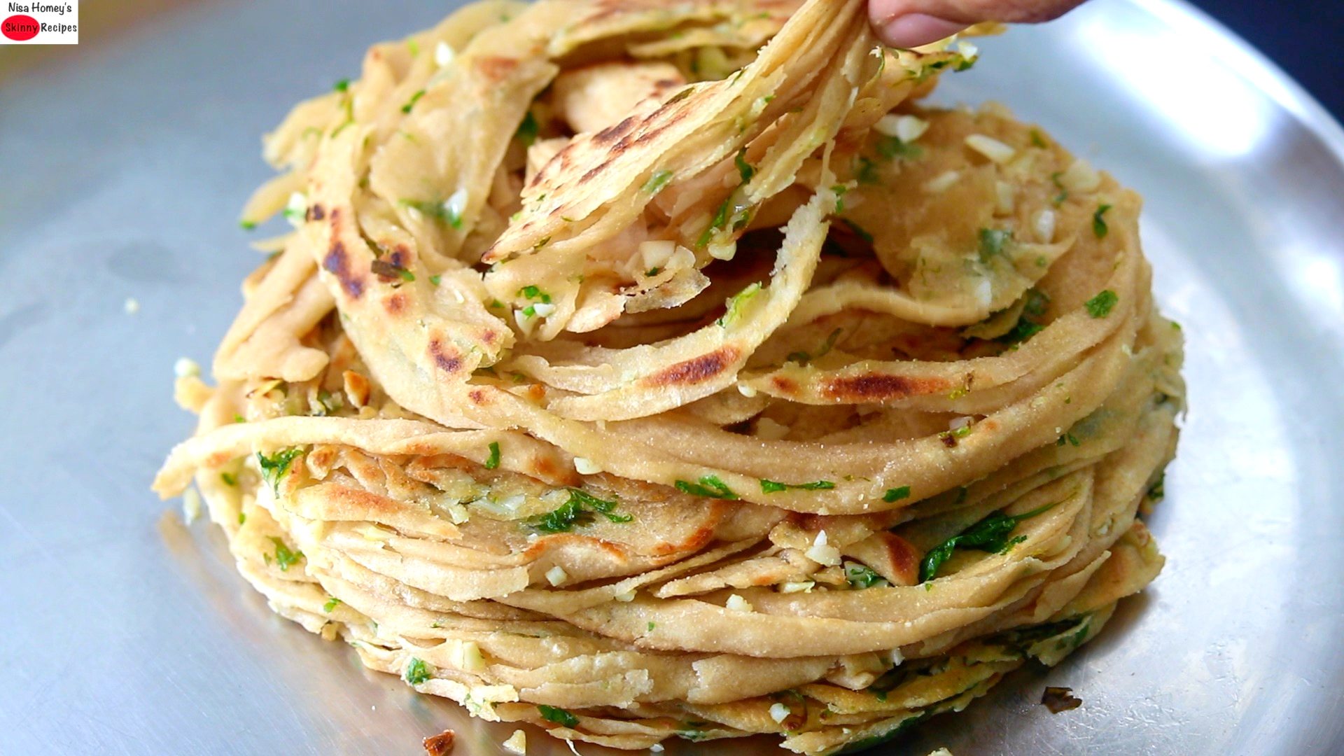 Chilli Garlic Paratha - Layered Parotta