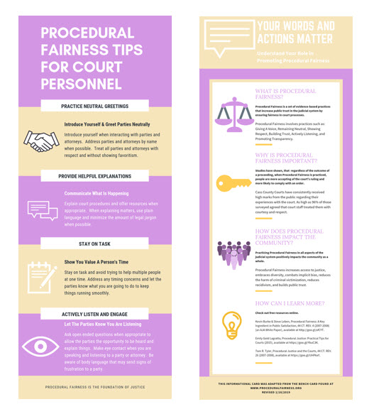 Connections Newsletter: Cass County's Procedural Fairness Project