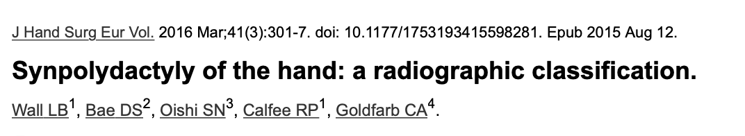 Syndactyly: The Type Matters. | Congenital Hand and Arm Differences ...
