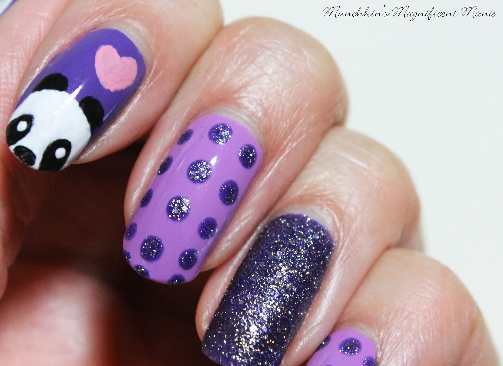 Munchkin’s Magnificent Manis: Bamboo Fun- Panda Nail Design