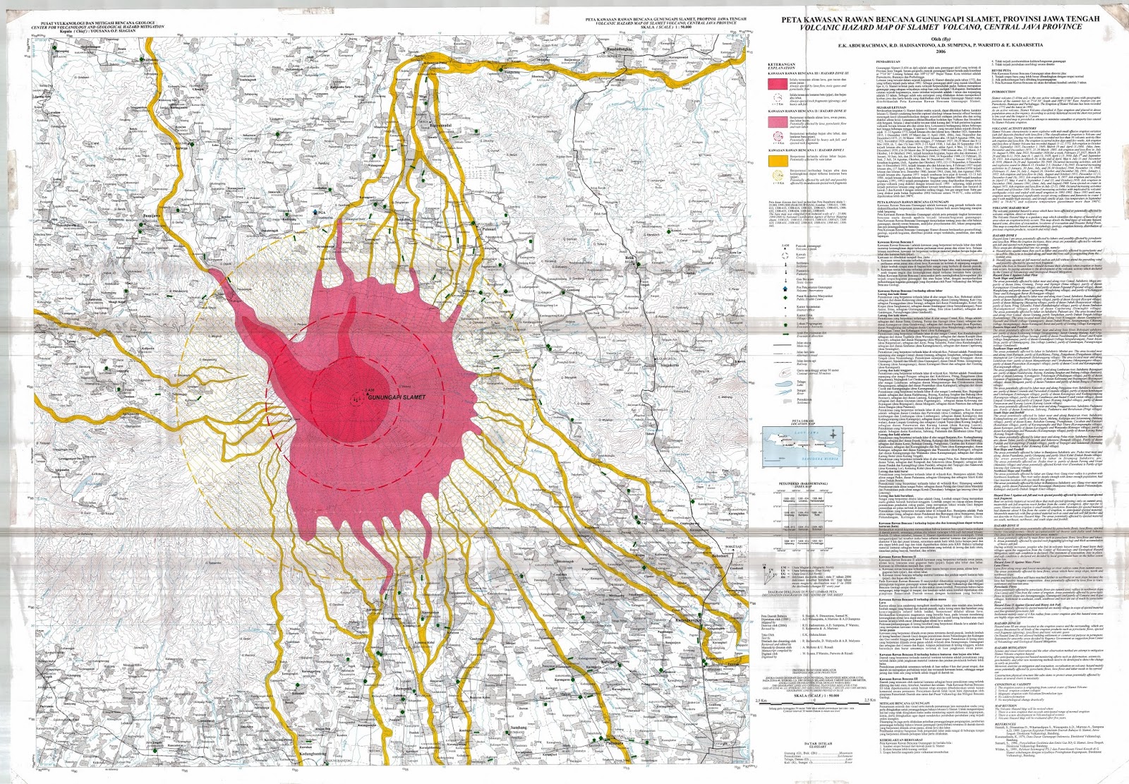 Inilah Peta Rawan Bencana Gunung Slamet Meletus