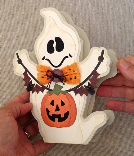 Needles 'n' Knowledge: Ghost Shaped 3D Box Decor