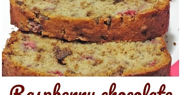 Decadent raspberry chocolate banana bread - Feathers in the woods
