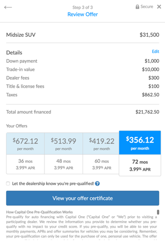 Capital One Pre Approved Auto Loan Letter ~ Thankyou Letter