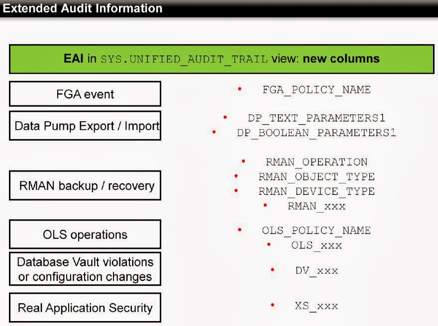 Oracle: Auditing - Oracle 12c Security Feature - What is New?