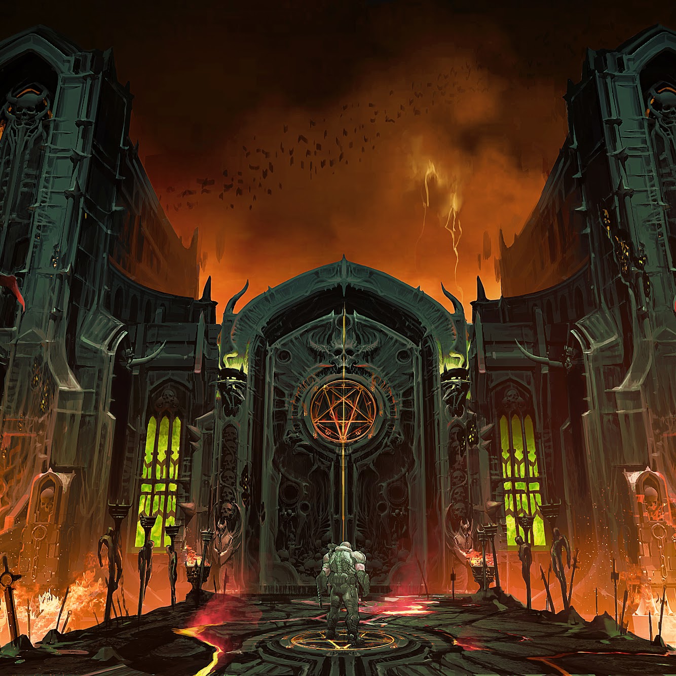 Doom Eternal, Doomguy, Hells Gate, 8K, #31 Wallpaper iPhone Phone