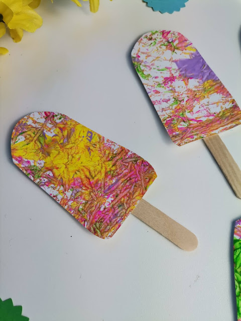 Familie und mehr : Kreatives Eis mit Murmeltechnik