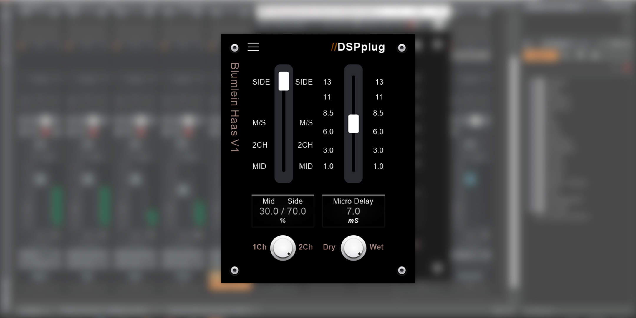 Blumlein Haas by King Oz Records / DSPplug 'Stereo Image' (FREE)