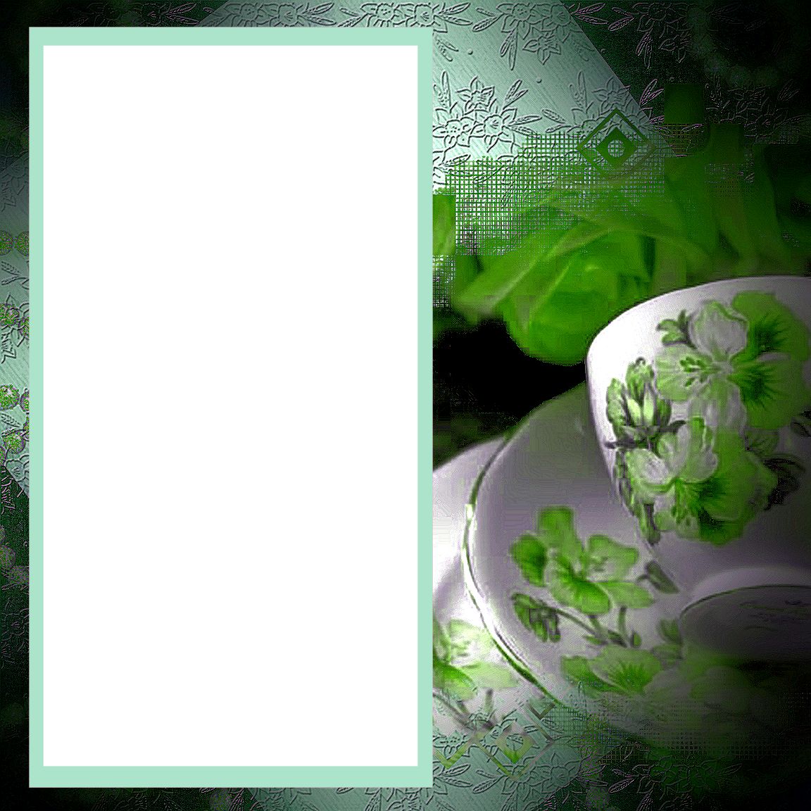 Victorian Tea Frames And Backgrounds