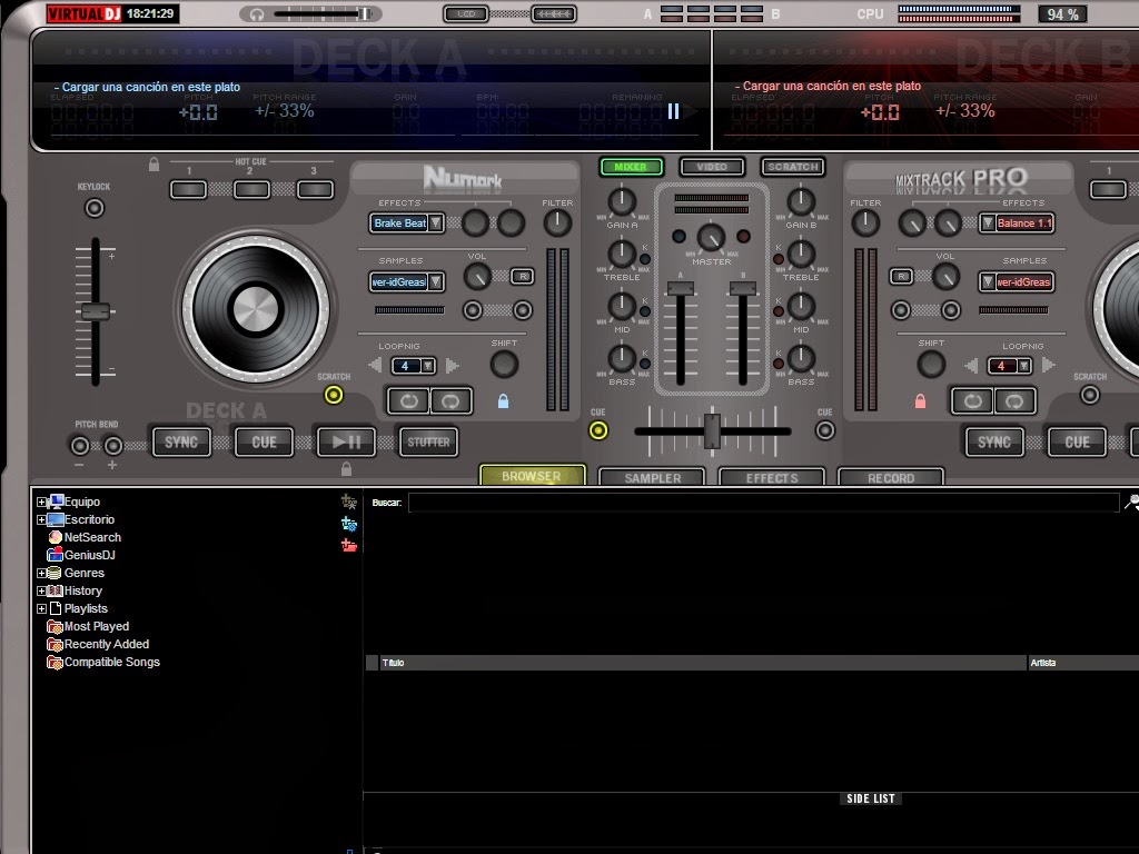 pruevas: skin vdj: MixTrack Pro Edit D@RMIX DJ