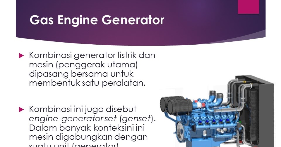 GAS ENGINE GENERATOR Operation Maintenance & Troubleshooting