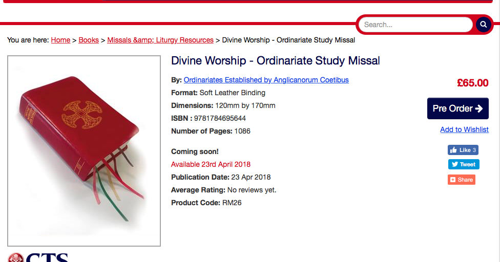 Divine Worship - Ordinariate Study Missal