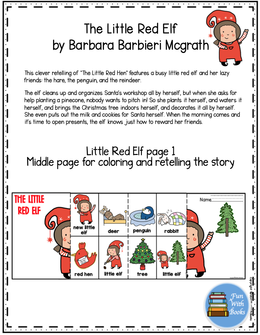 THE LITTLE RED ELF BOOK CRAFT ~ Book Units by Lynn