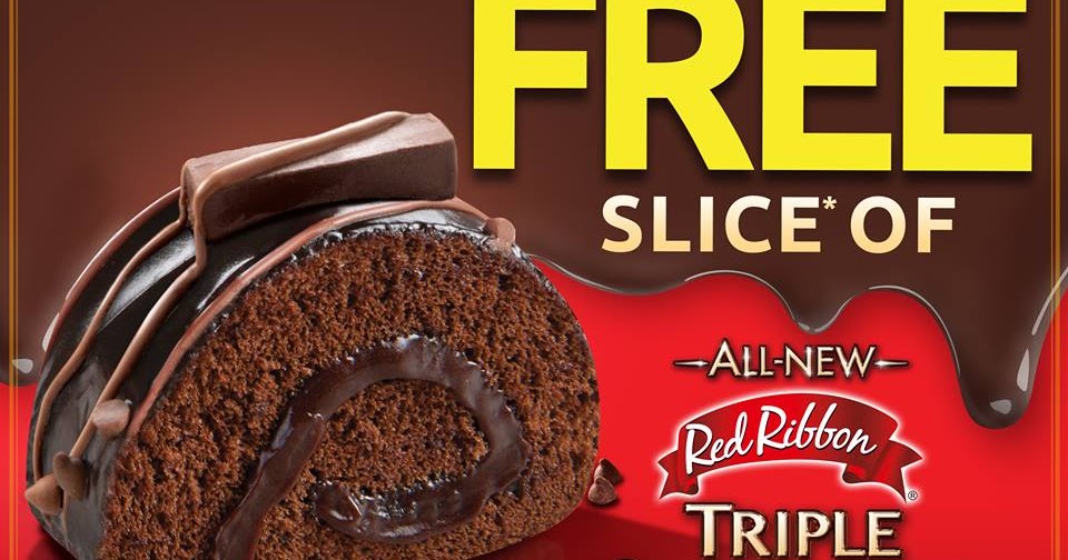 Manila Shopper: FREE Slice Red Ribbon Triple Choco Roll: April 2016