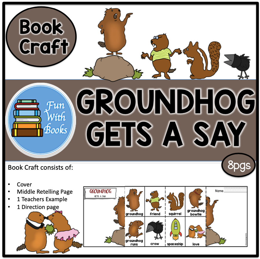 GROUNDHOG GET A SAY BOOK CRAFT ~ Book Units by Lynn