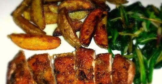 The Delightful: Seared Rosemary Duck Breast with Duck Fat "Fries" and Ramps