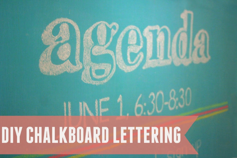 Saturday Crafternoons: DIY Chalkboard Lettering