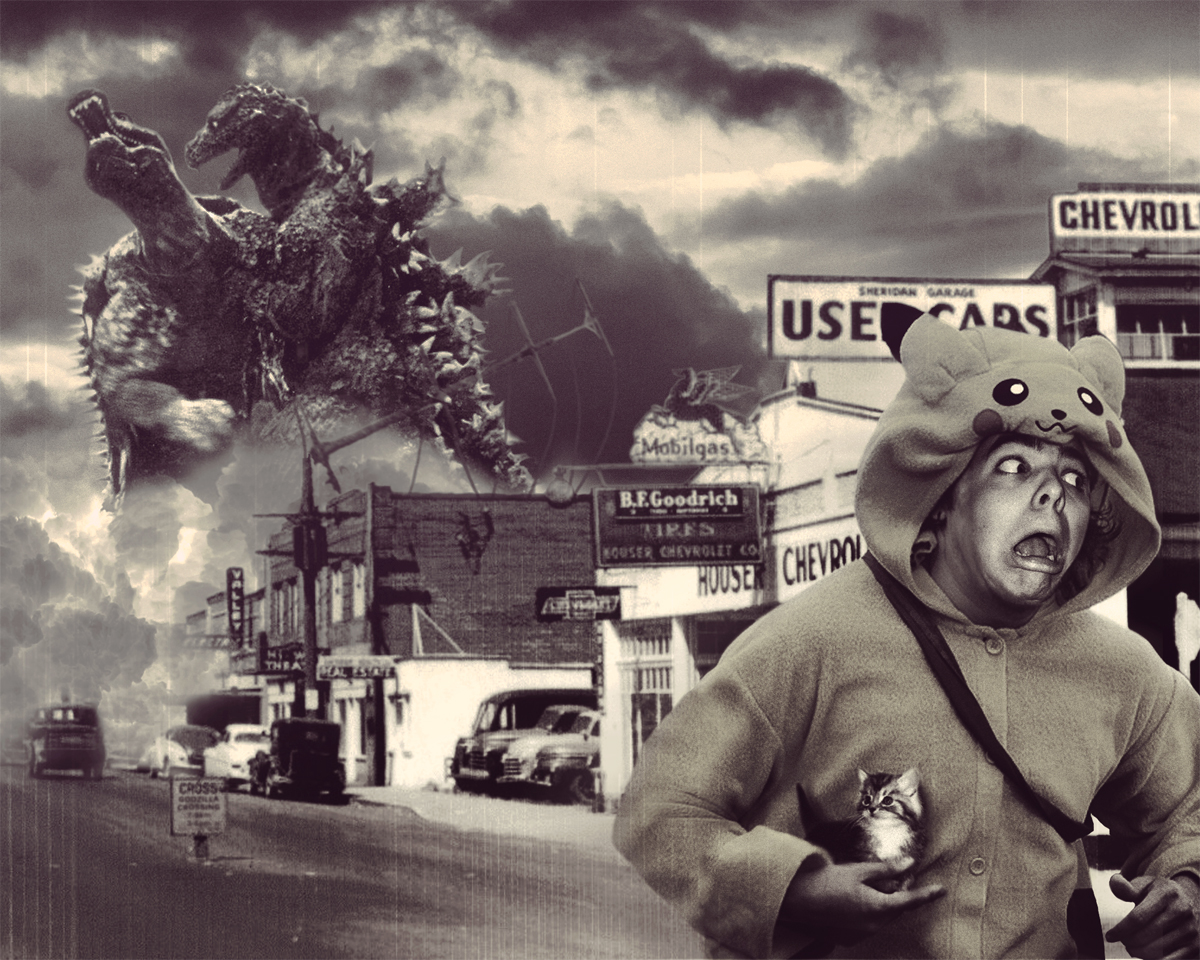 People Running Away From Godzilla