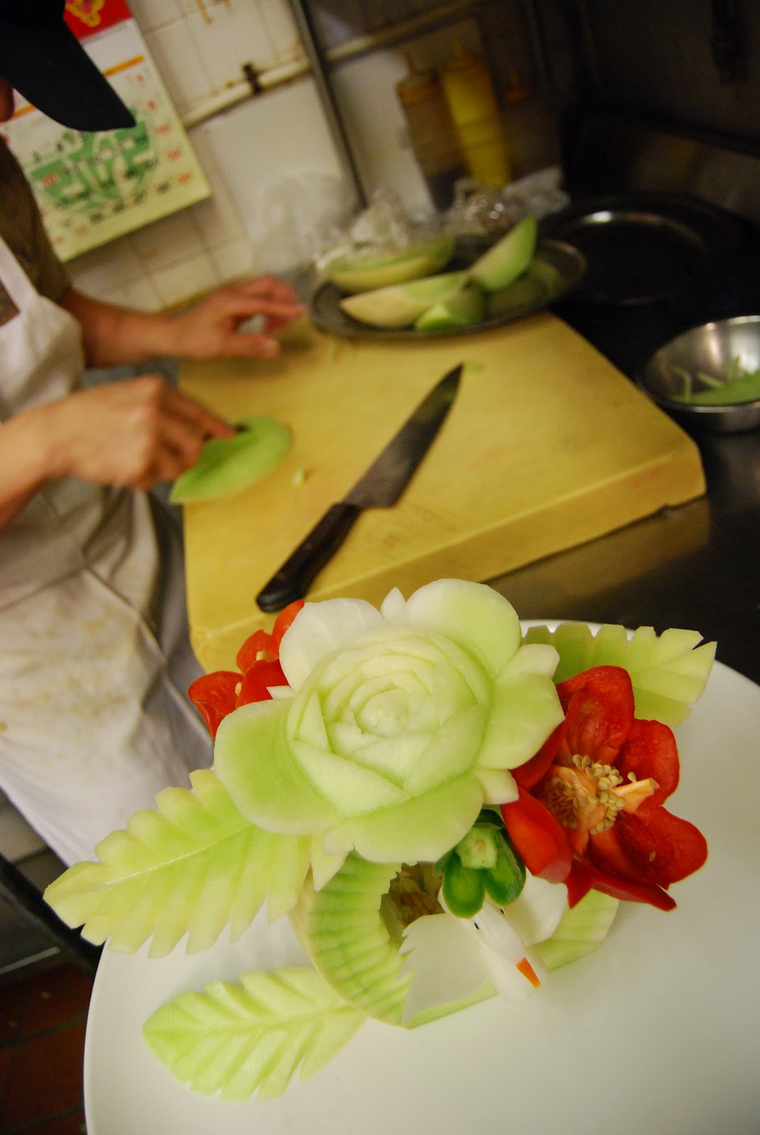 Wok with Seven Seas: Fruit Carving By Chef Li
