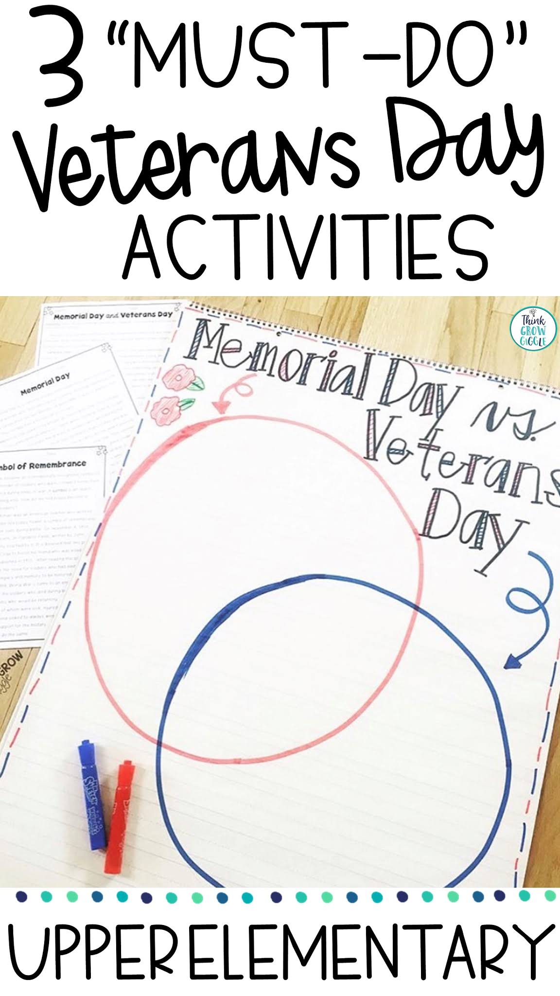 3 Must Do Veterans Day Activities for Upper Elementary - Think Grow Giggle