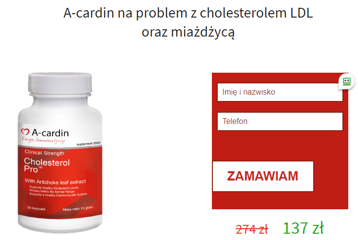 A-cardin: A-cardin recenzje, składniki, skutki uboczne, korzyści ...