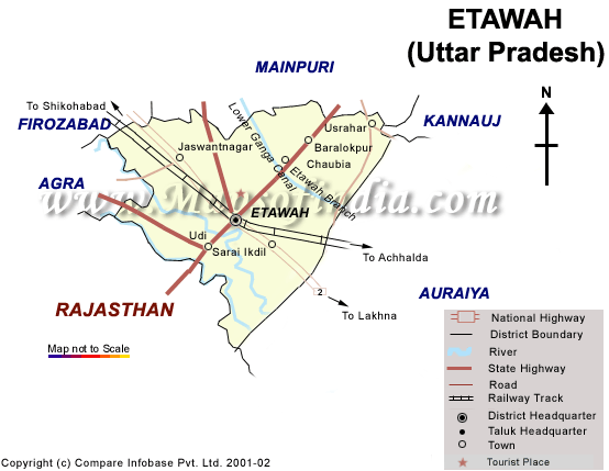 Top Tourist Place India : Map of Uttar Pradesh