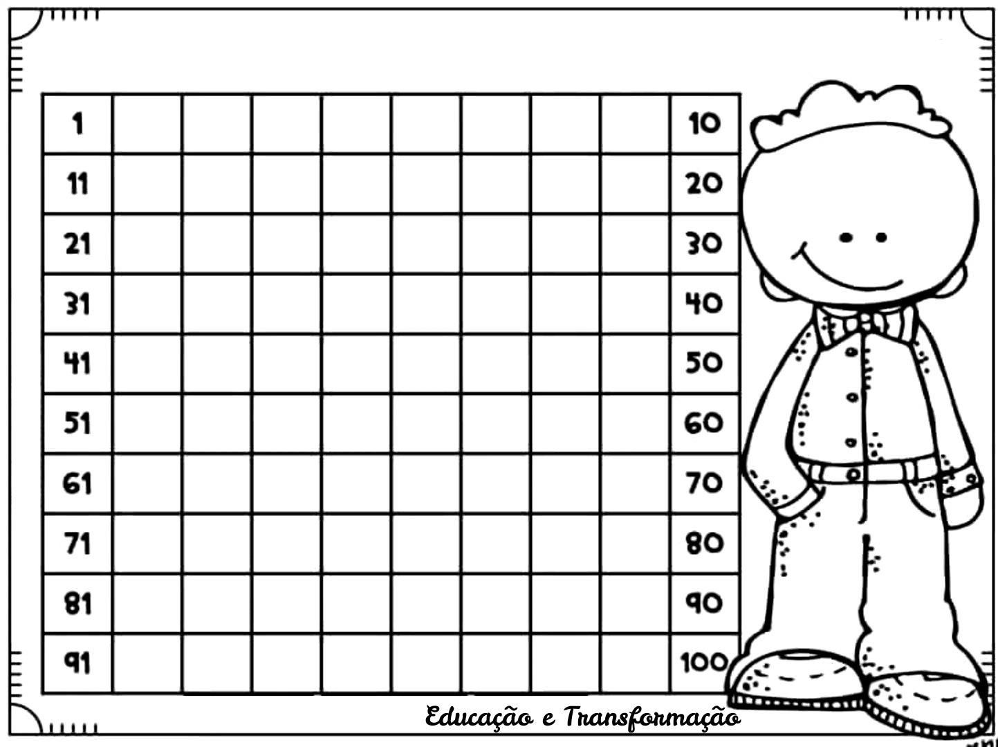 Blog Educação e Transformação: 👍 Matemática: números até 100
