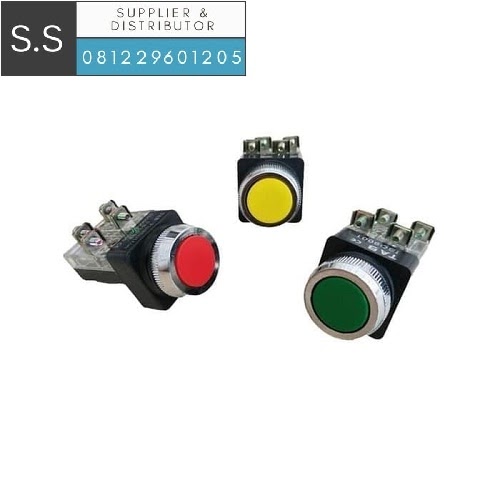 Jual Push Button Merk TAB Model Bulat Warna Merah Kuning Hijau ~ SERBA ...