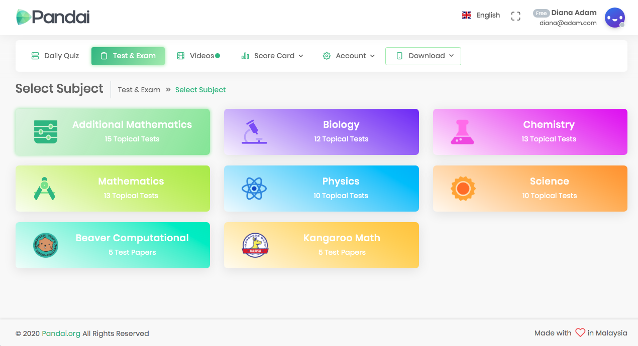 Fun E-Learning Program with Pandai Video and Pandai Application.