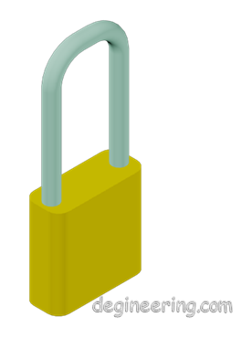 How to create 3D padlock in autocad