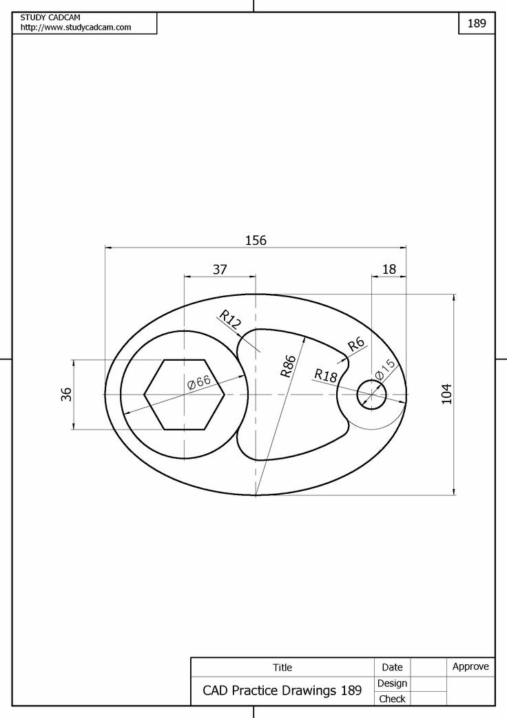 AutoCAD Practice Design #14
