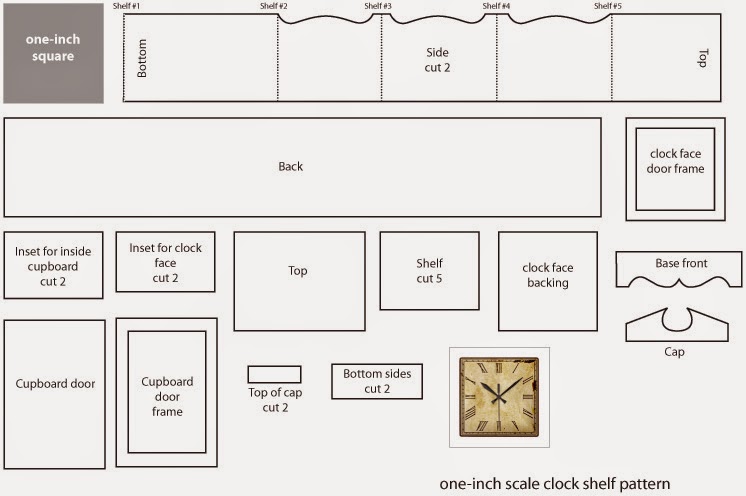 Miniature grandfather clock shelf | Nature's Soul Miniatures