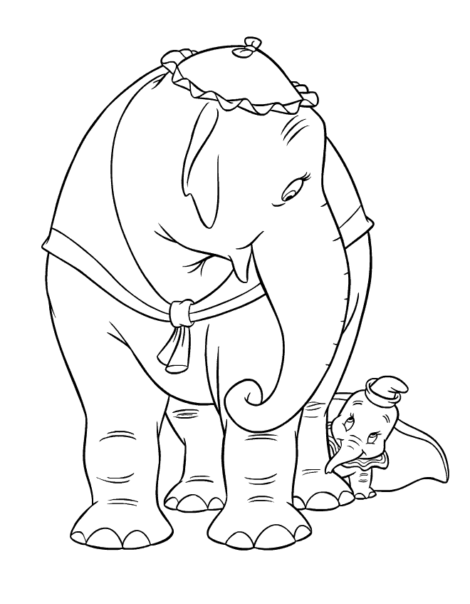 Dibujos disney para colorear: Dumbo para dibujar