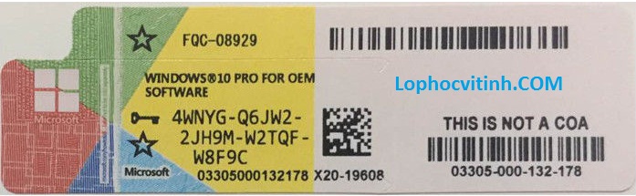 Phân biệt các loại Product Key của Microsoft Window - Lớp học Vi Tính ...