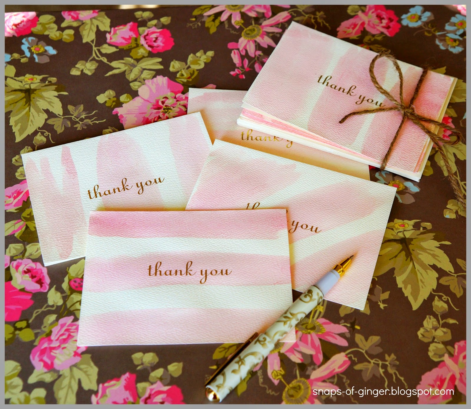 Snaps of Ginger: Rit Dye Watercolor Note Cards